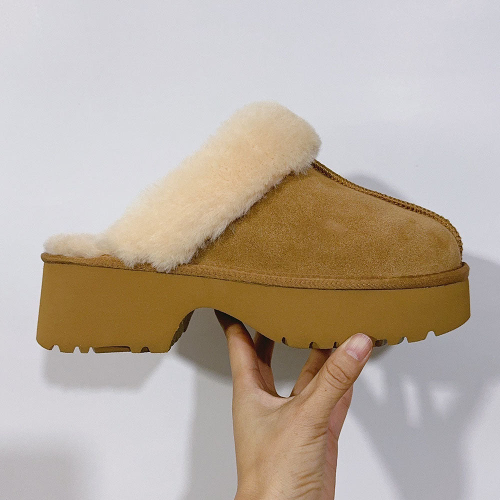 Women's snow boots with velvet wedges have a shoe box – Keren-Mutagim